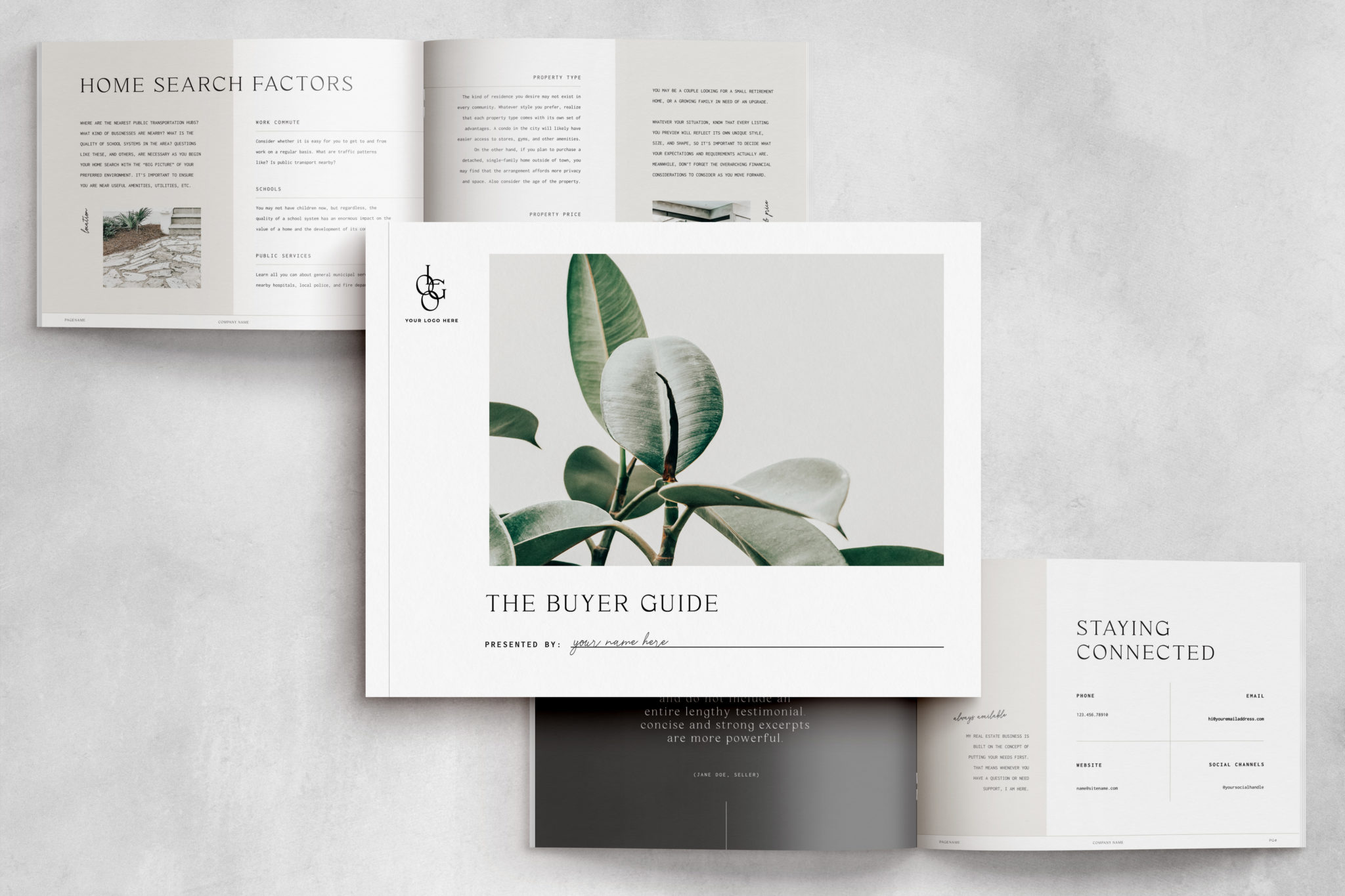 Say Hello To: The Buyer & Seller Guide Templates for Realtors ...